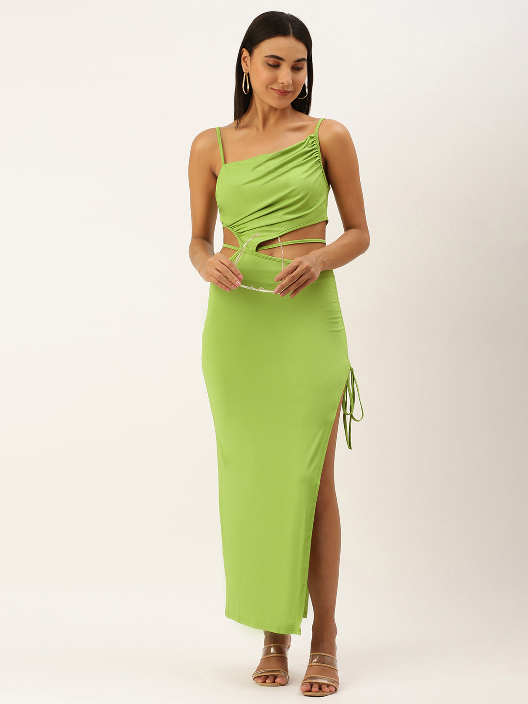 Buy SHECZZAR Green Bodycon Maxi Dress - Dresses for Women 20703534 | Myntra