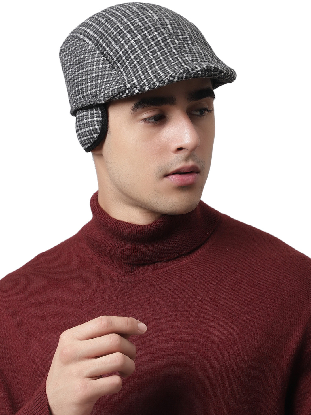 Buy ELLIS Men Grey & White Printed Ascot Cap - Caps for Men 20703778 ...