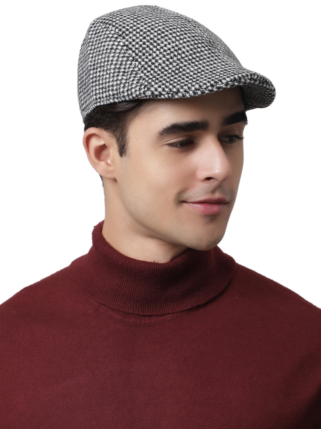 Buy ELLIS Men White & Black Printed Ascot Cap - Caps for Men 20703780 ...