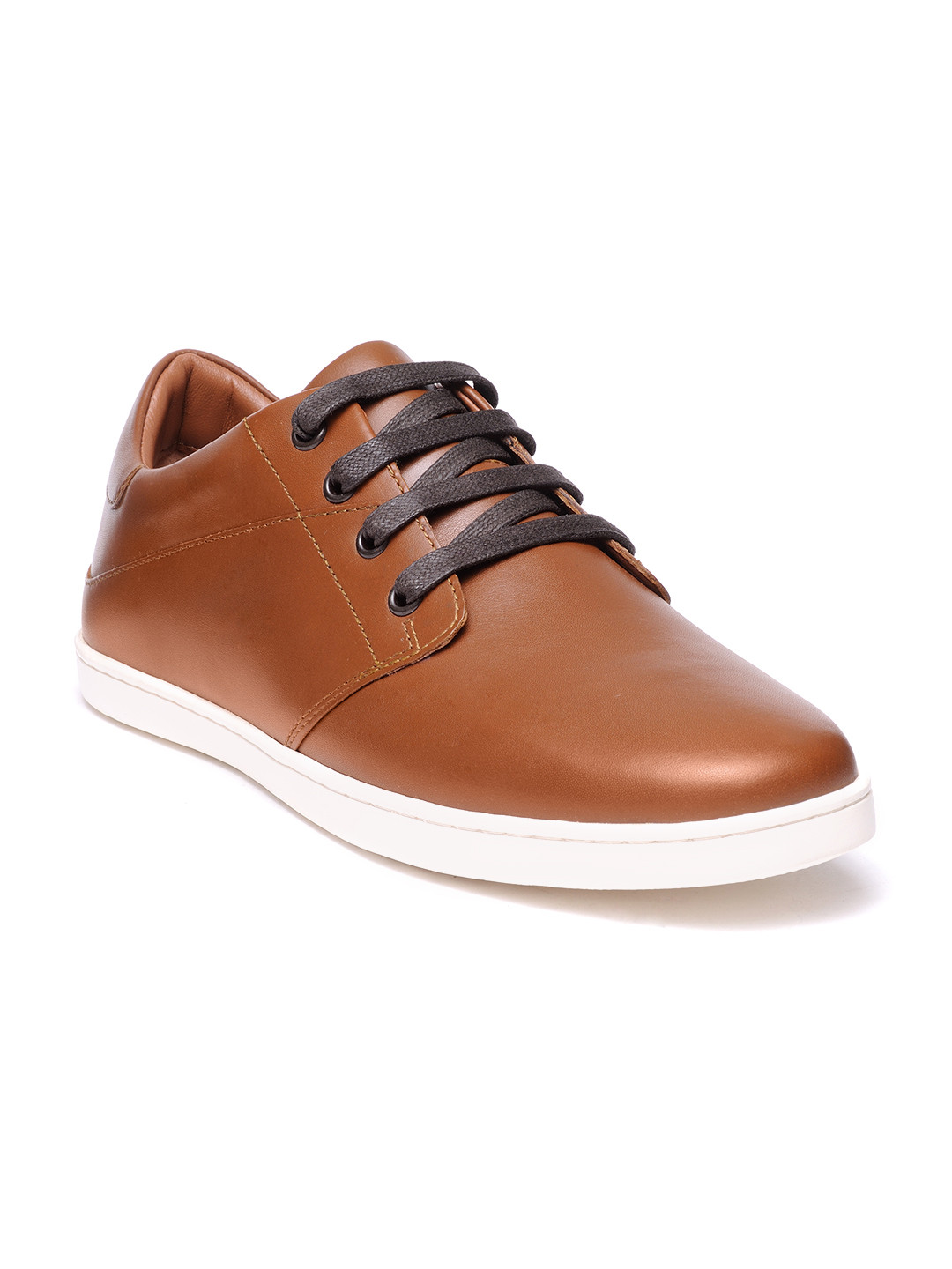 Buy Louis Philippe Men Brown Leather Sneakers - Casual Shoes for Men ...