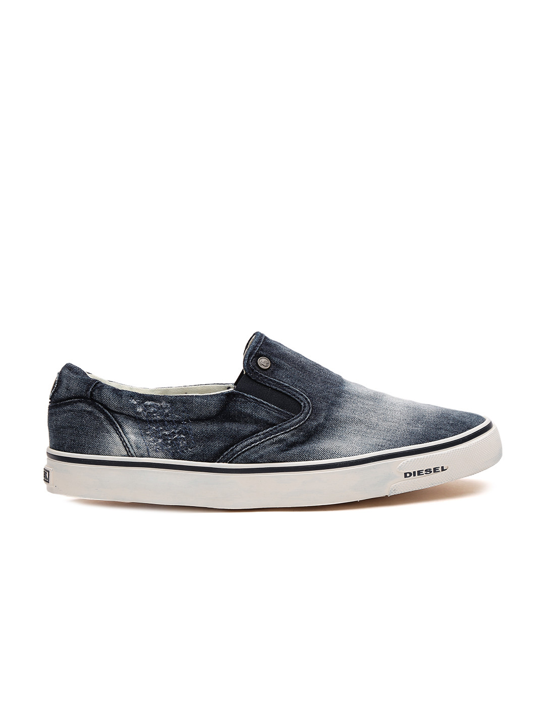 Buy DIESEL Men Blue Denim Slip Ons - Casual Shoes for Men 2070729 | Myntra