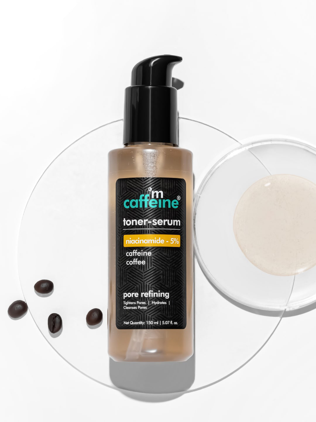 Buy MCaffeine Niacinamide 5% & Coffee Toner Serum With Coffee 150 Ml ...