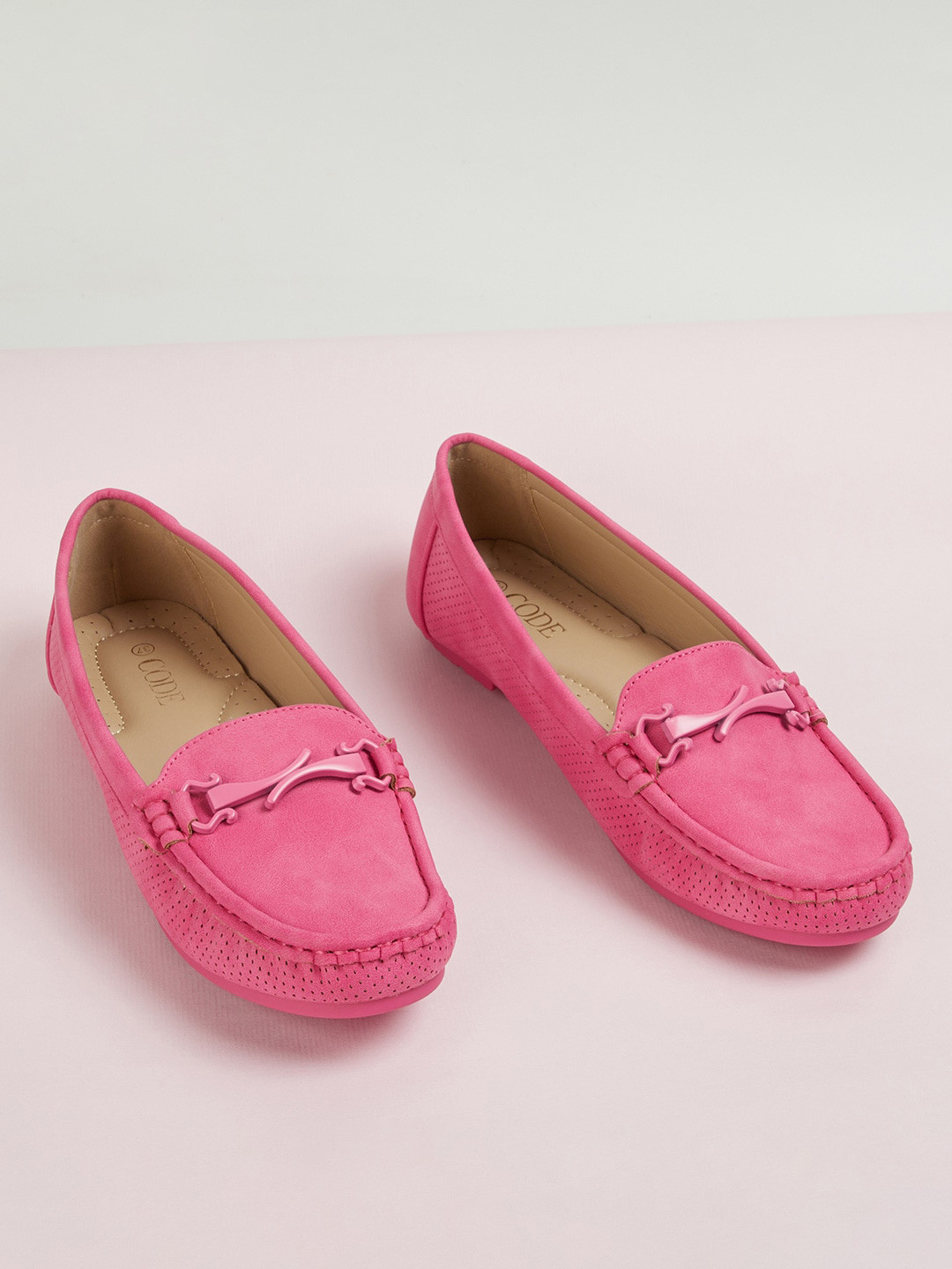 Buy CODE By Lifestyle Women Pink Loafers - Casual Shoes for Women ...