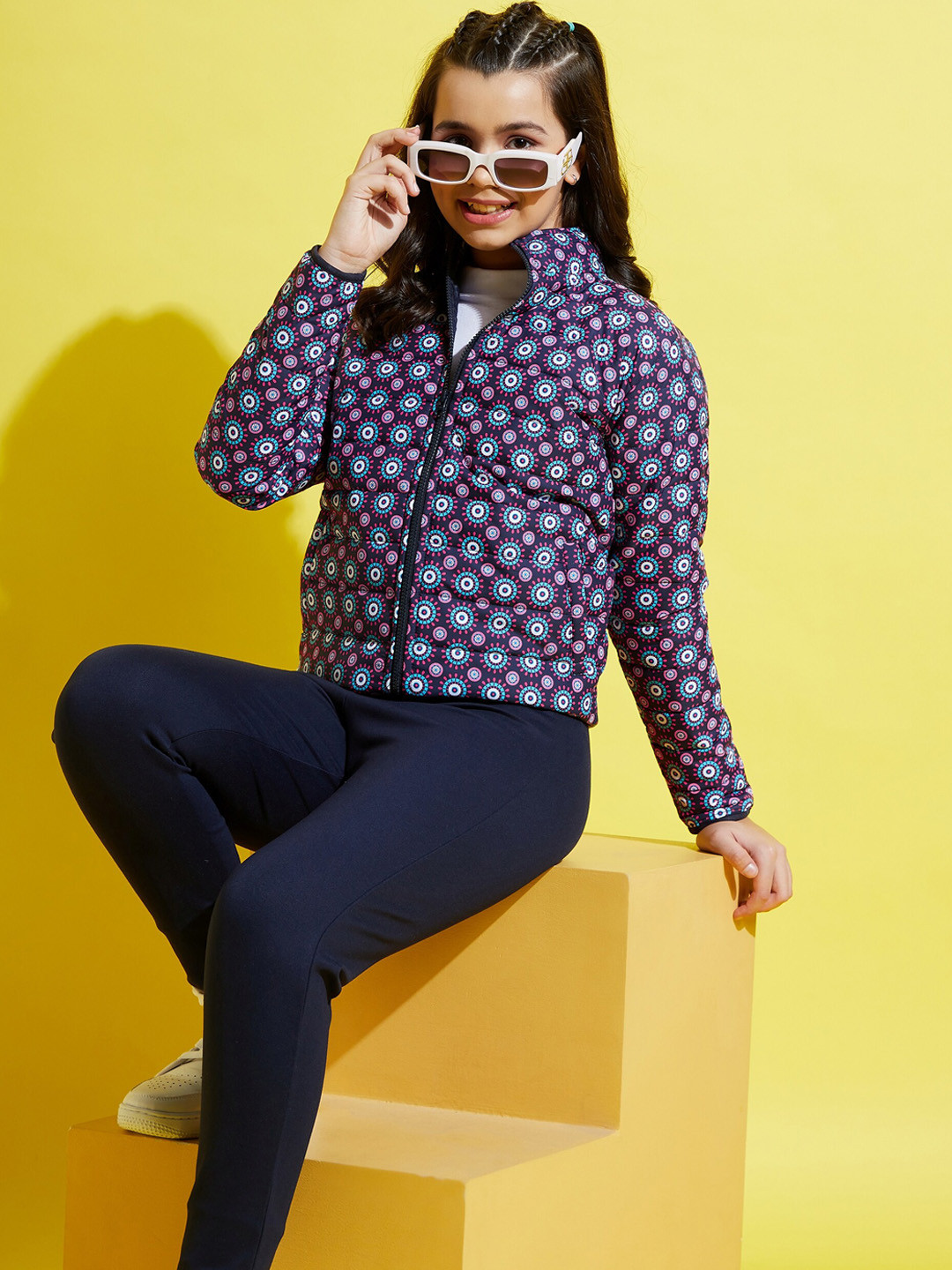 Buy Noh Voh SASSAFRAS Kids Girls Purple Padded Jacket - Jackets for ...