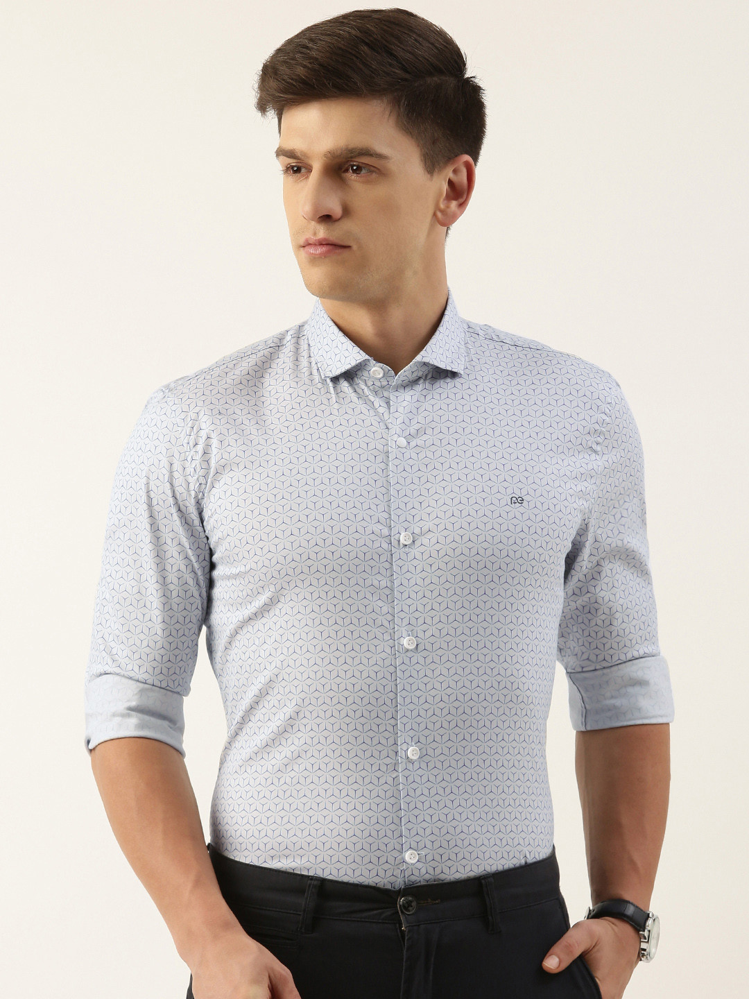 Buy Peter England Slim Fit Printed Semiformal Casual Shirt - Shirts for ...