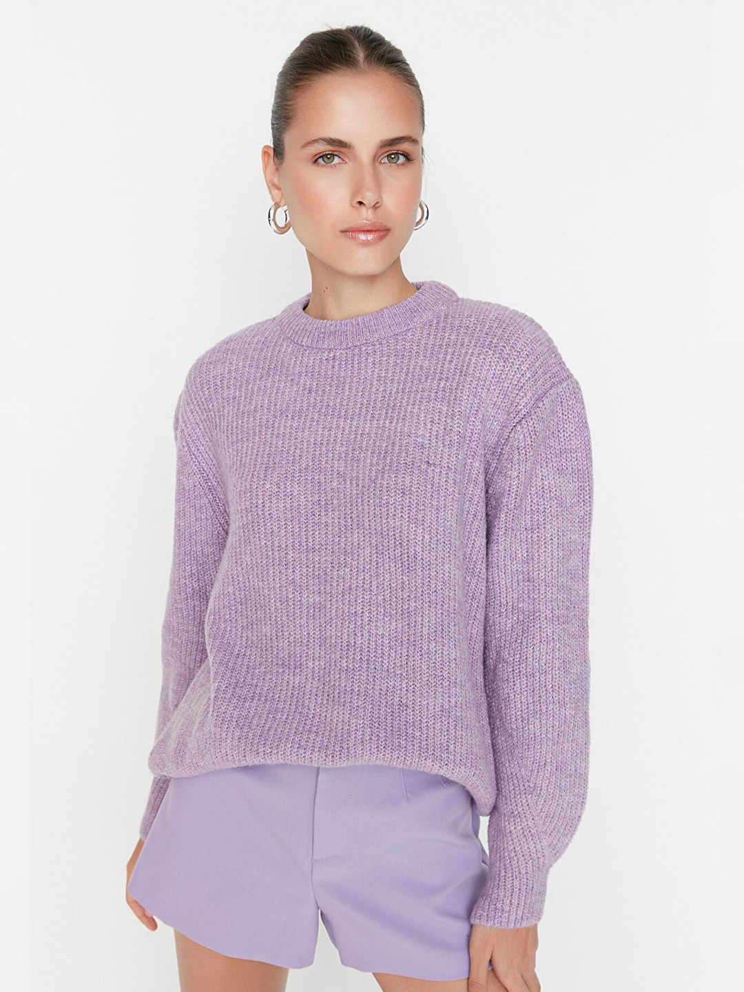 Buy Trendyol Women Lavender Pullover - Sweaters for Women 20719836 | Myntra