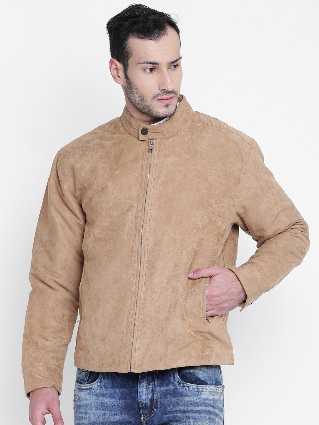 Buy ColorPlus Men Beige Solid Tailored Jacket - Jackets for Men 2072090 ...