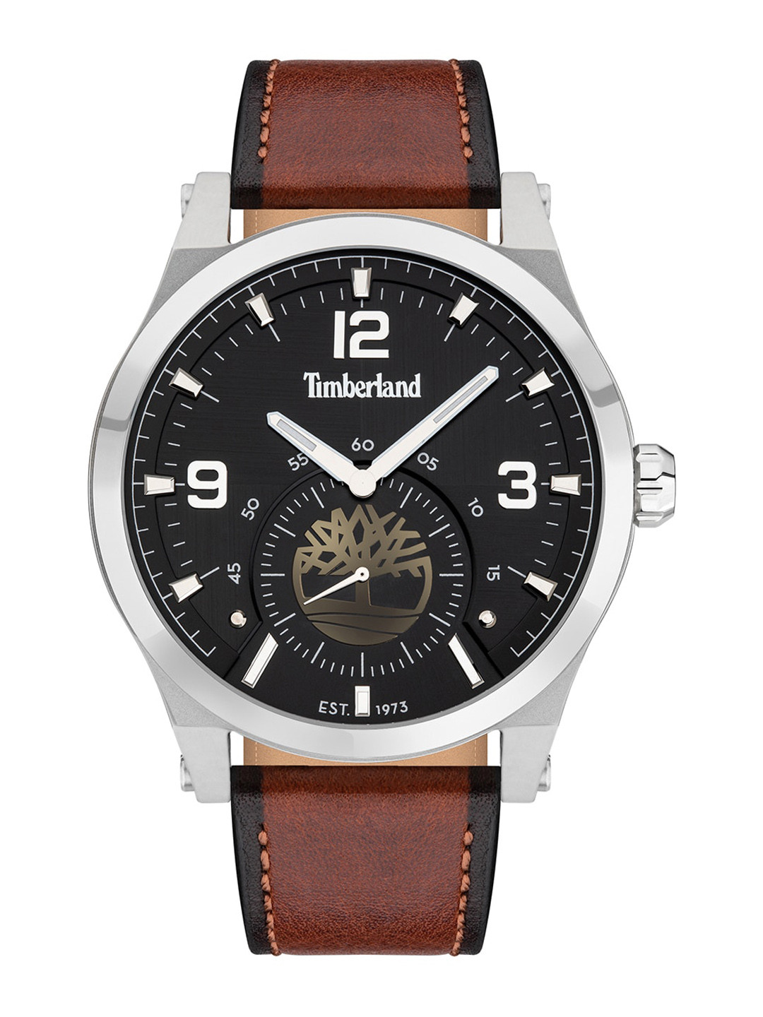 Buy Timberland Men Blue Dial & Brown Leather Strap Analogue Watch ...
