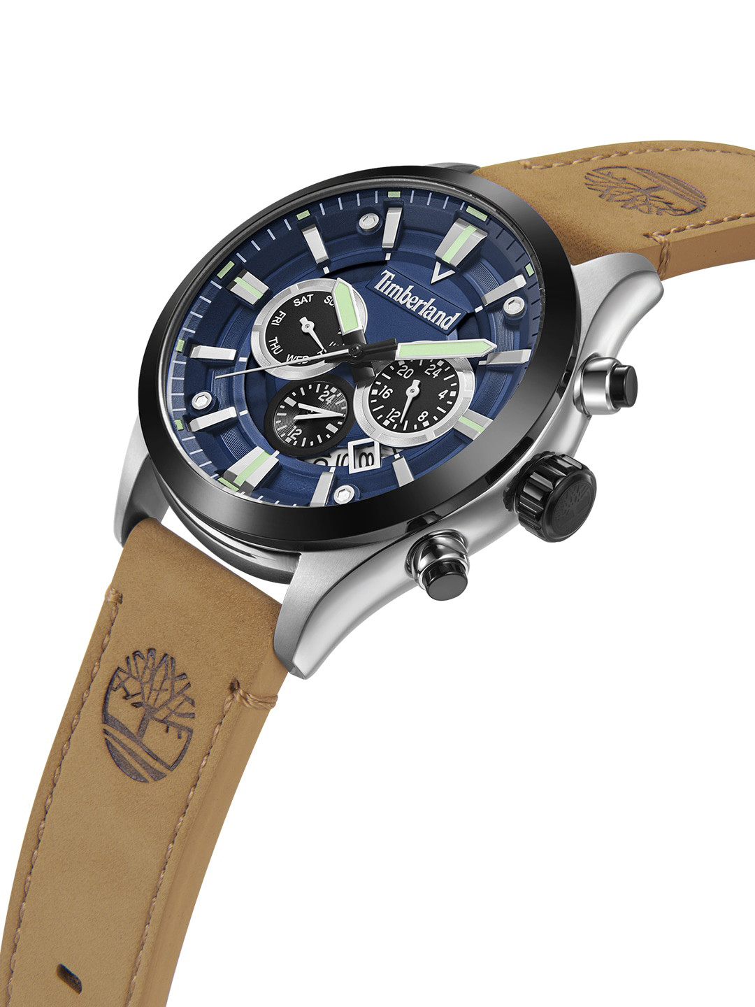 Buy Timberland Men Blue Dial & Brown Leather Strap Analogue Watch ...