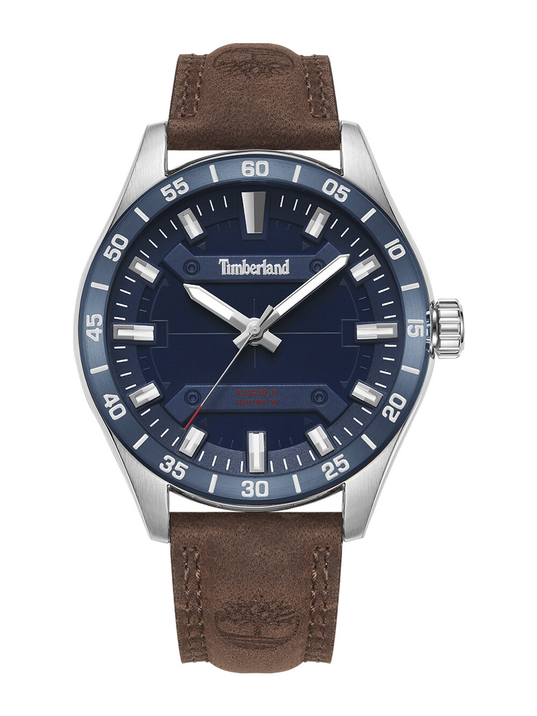 Buy Timberland Men Blue Dial & Brown Leather Straps Analogue Watch ...