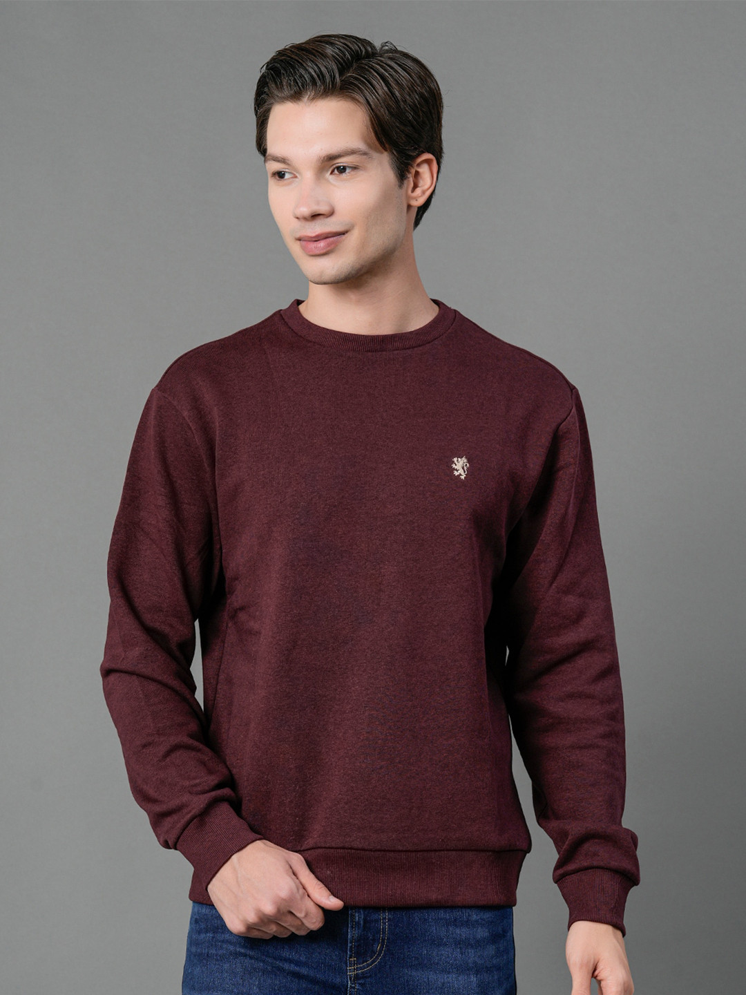 Buy Red Tape Men Maroon Solid Sweatshirt - Sweatshirts for Men 20727706 ...