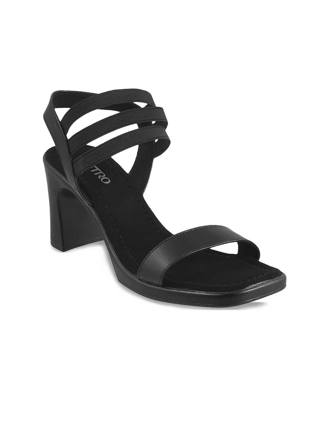 Buy Metro Women Black Solid Block Heels - Heels for Women 2072881 | Myntra