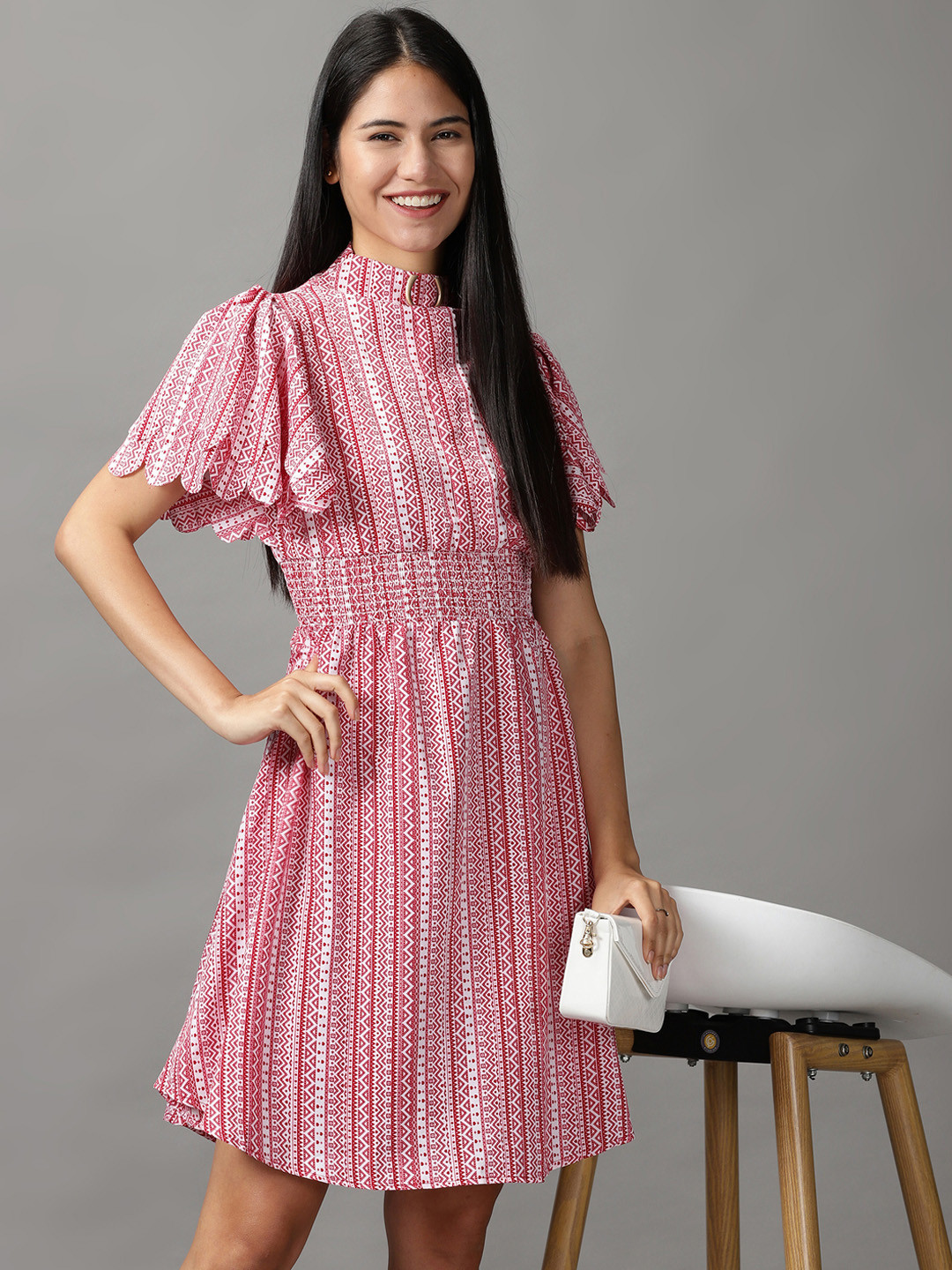 Buy SHOWOFF Women Red High Neck Dress - Dresses for Women 20738998 | Myntra