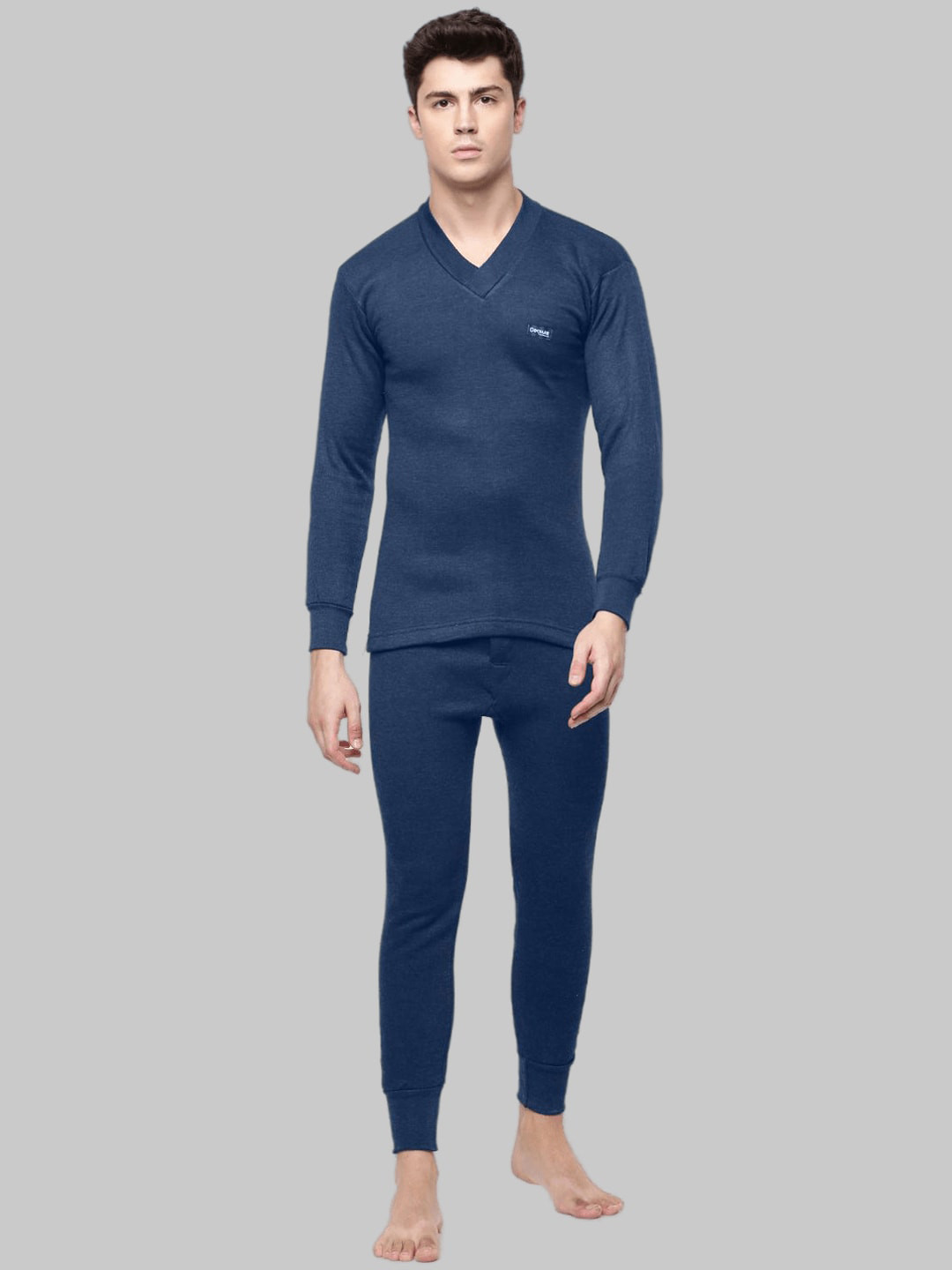 Buy Dollar Men Blue Solid Thermal Set - Thermal Set for Men 20739582 ...