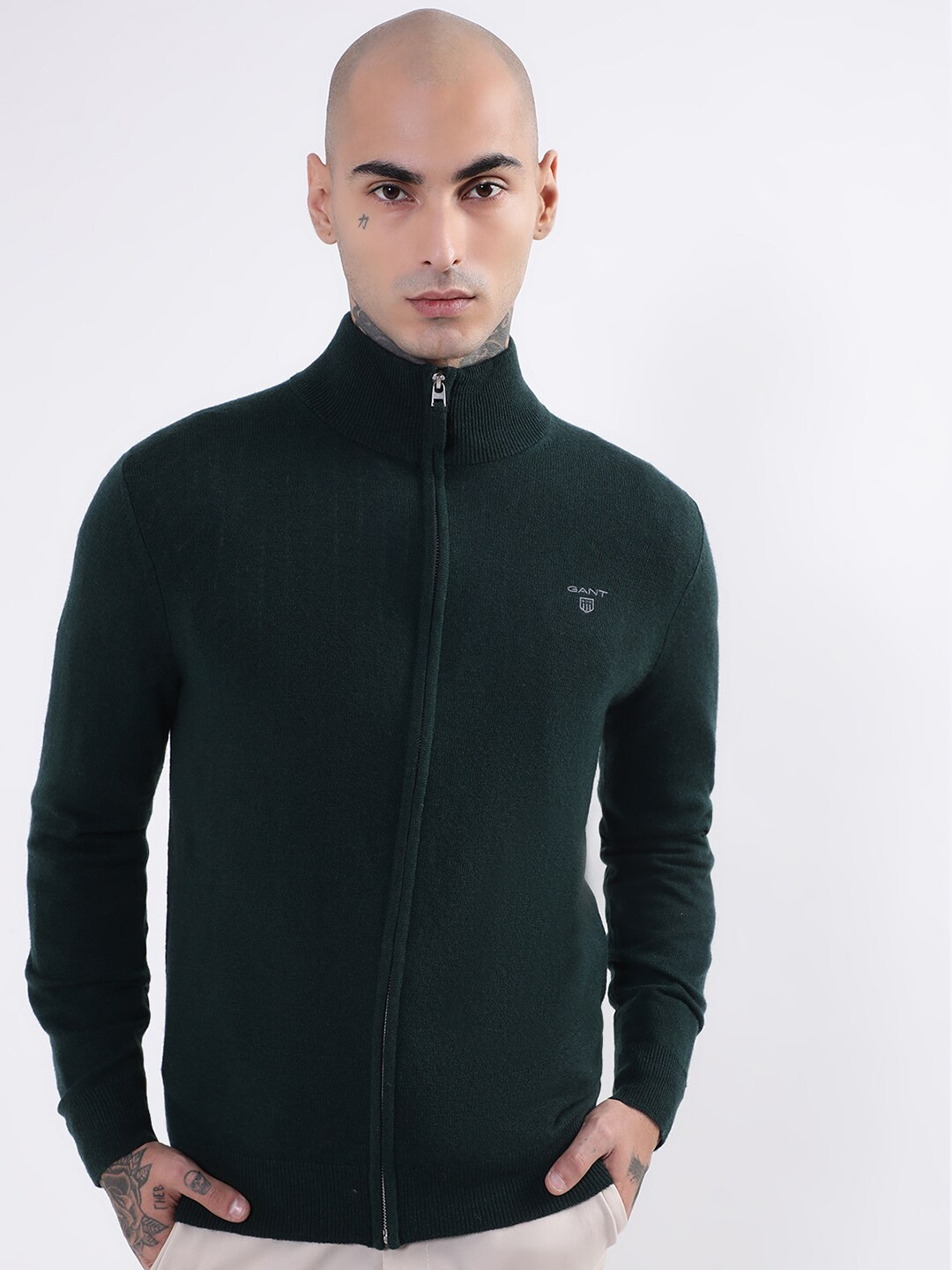Buy GANT Men Green Cotton Pullover - Sweaters for Men 20739692 | Myntra
