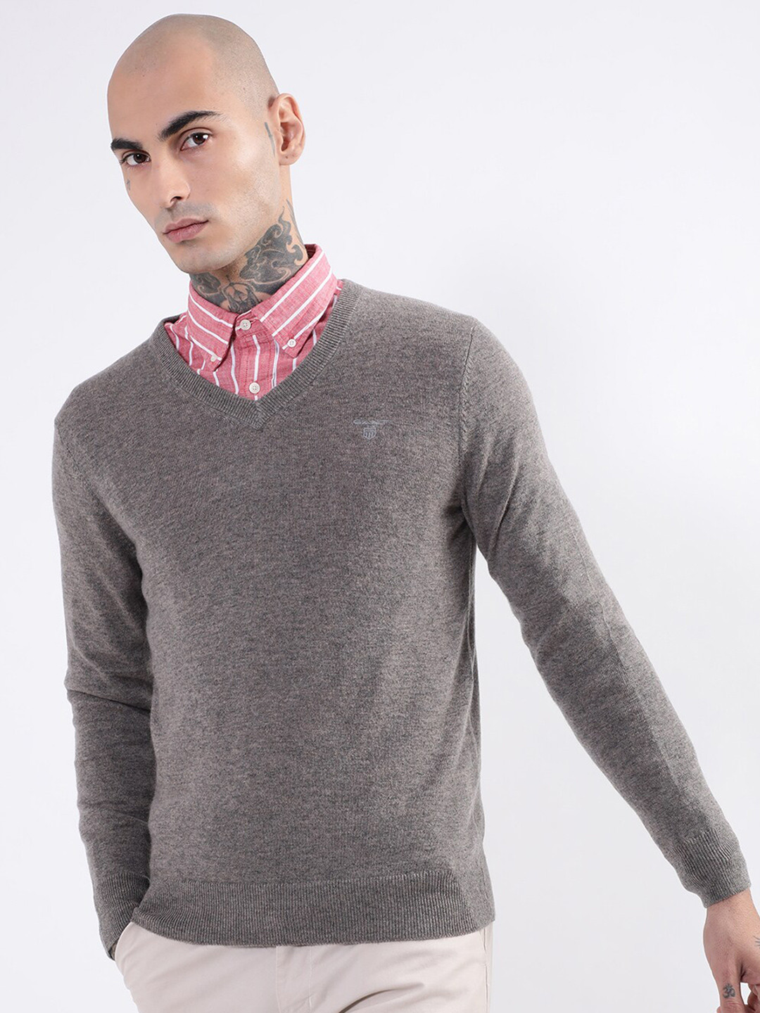 Buy GANT Men Grey Pullover - Sweaters for Men 20739702 | Myntra