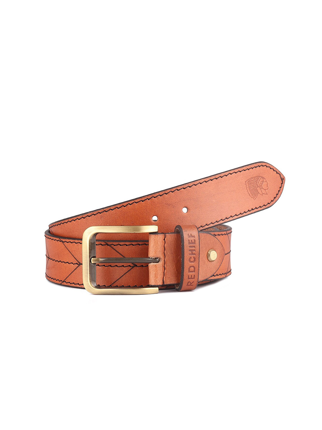 Buy Red Chief Men Tan Textured Leather Belt - Belts for Men 20745886 ...