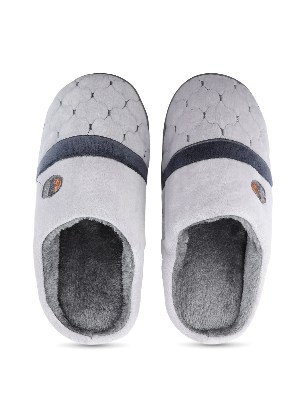 Buy CASSIEY Men Grey & White Room Slippers - Flip Flops for Men ...