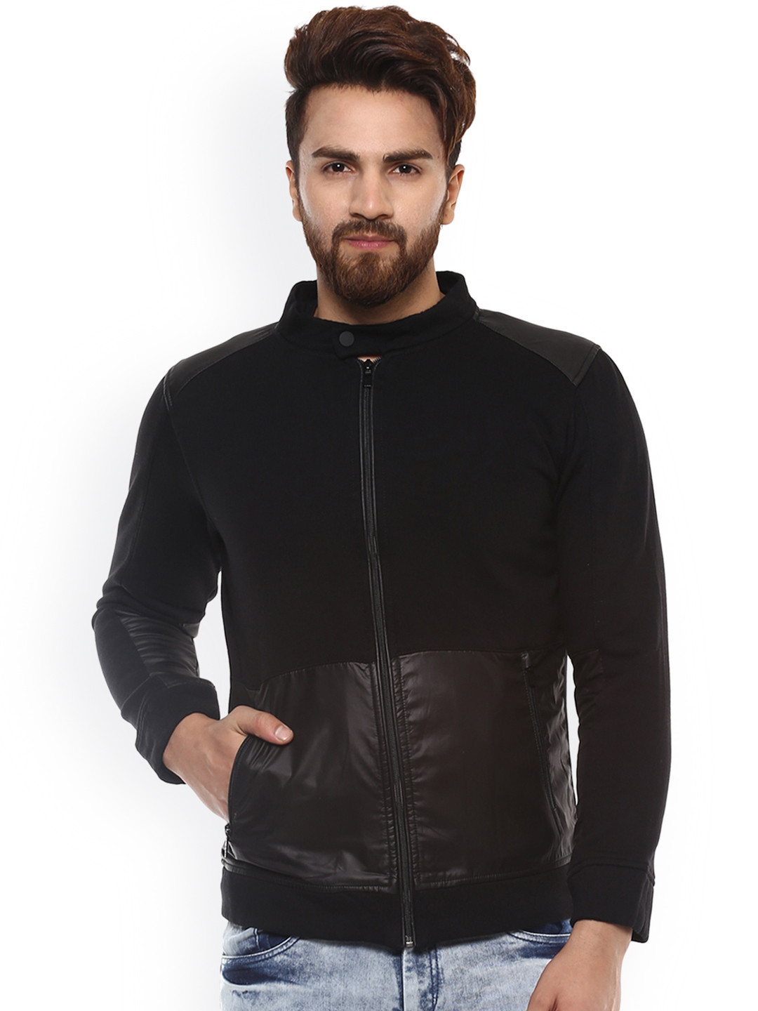 Buy Mufti Men Black Solid Tailored Jacket - Jackets for Men 2074993 ...