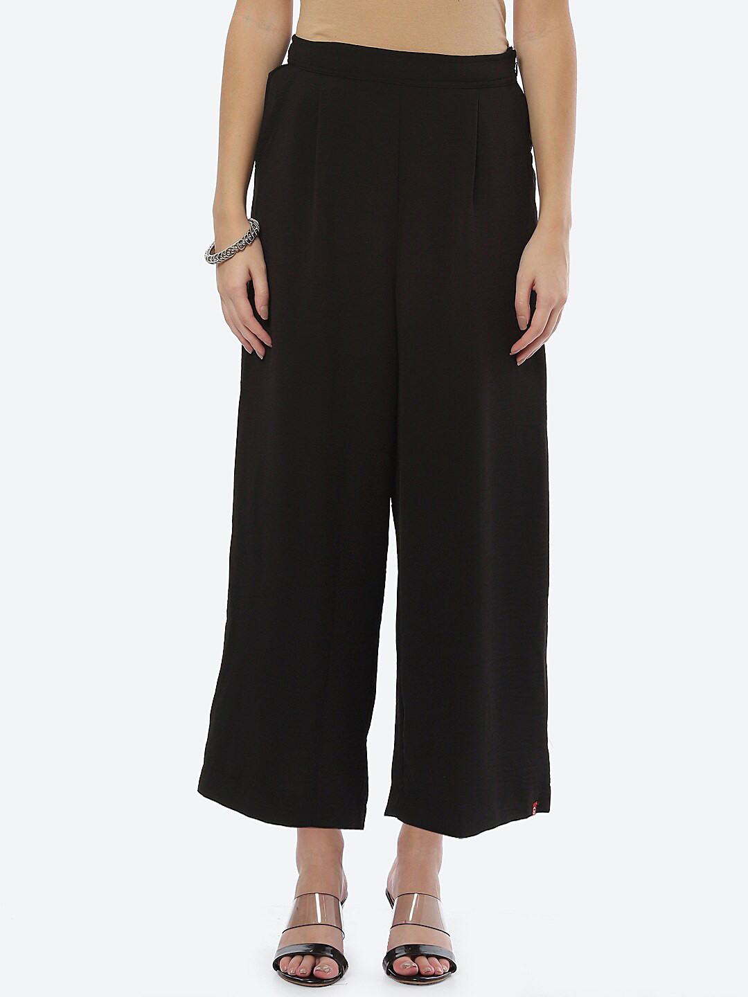 Buy Biba Women Black Straight Fit Palazzo - Palazzos for Women 20750802 ...
