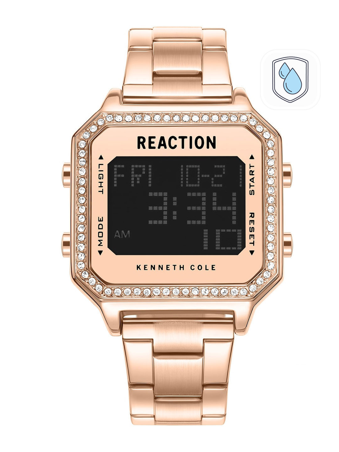 Buy REACTION KENNETH COLE Women Rose Gold Toned Dial & Straps Digital ...