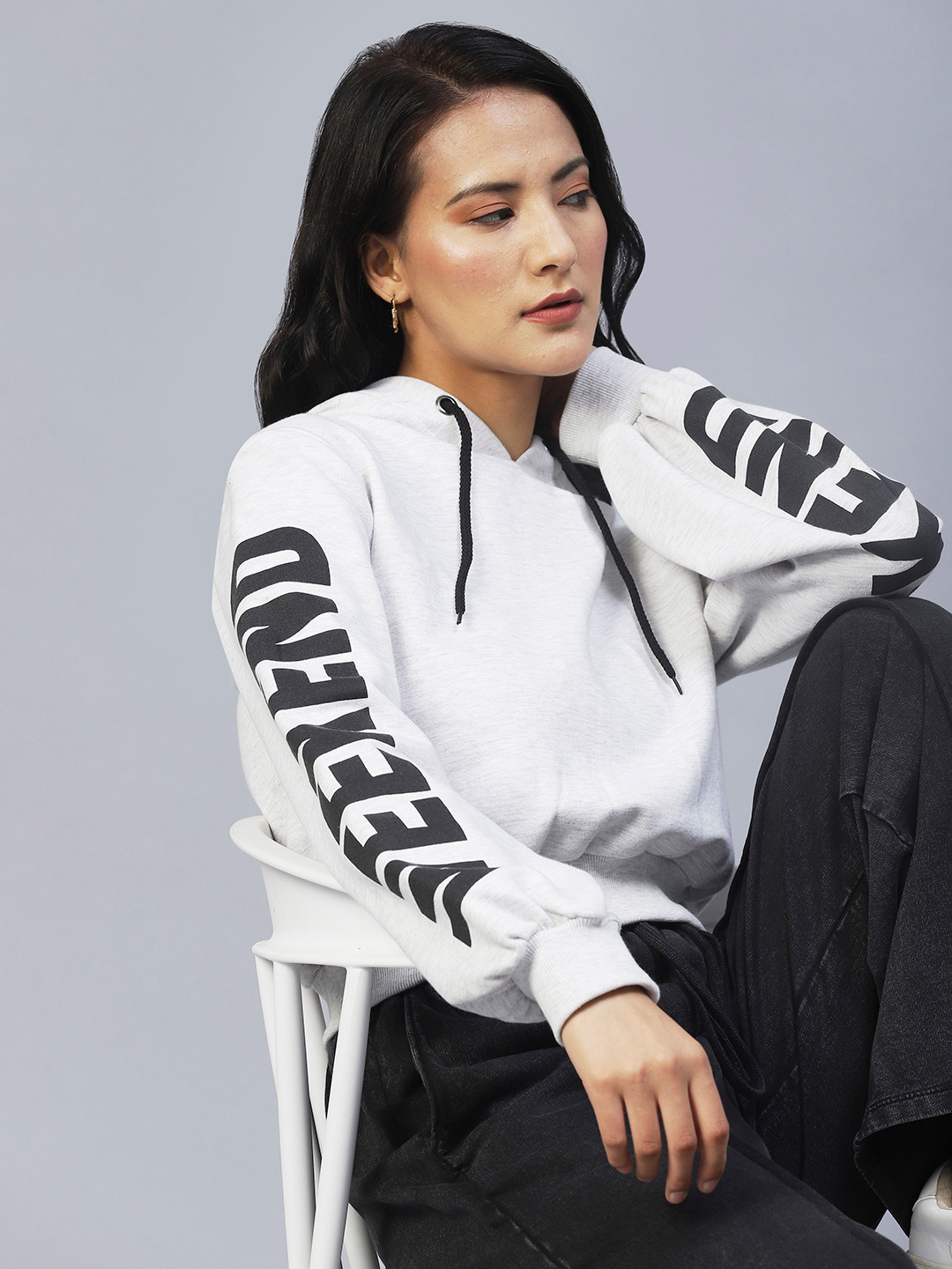 Buy Rigo Women Printed Fleece Casual Hooded Pullover Sweatshirt ...