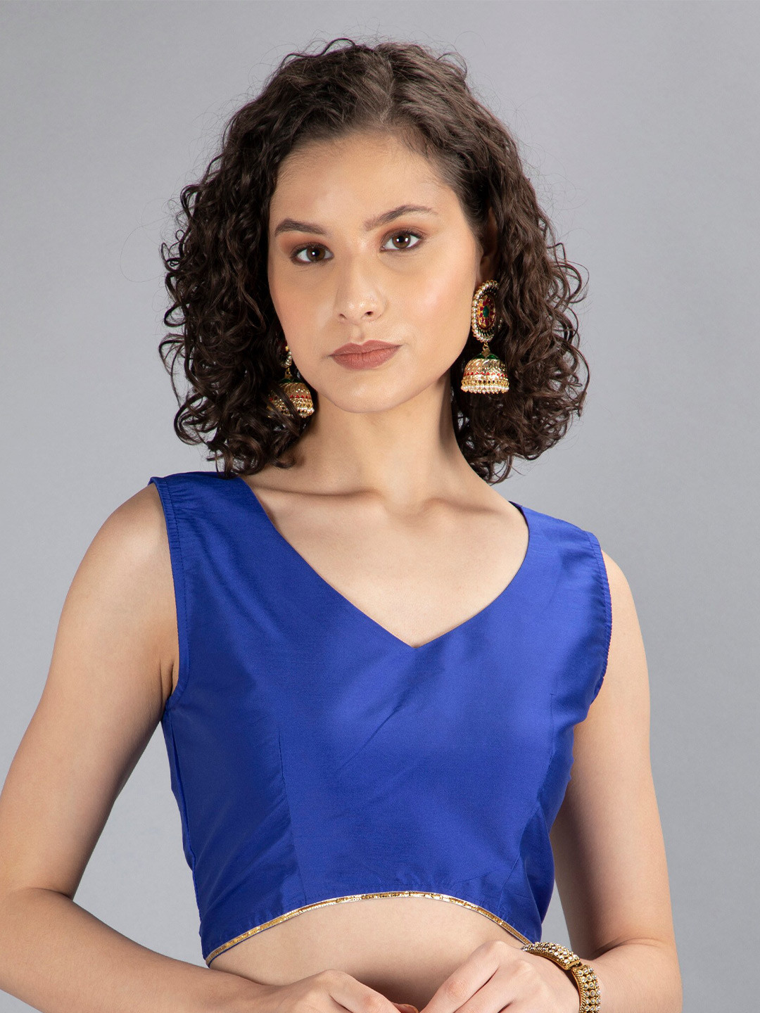 Buy NEUDIS Blue Solid Sheen Crop Top - Tops for Women 20754964 | Myntra