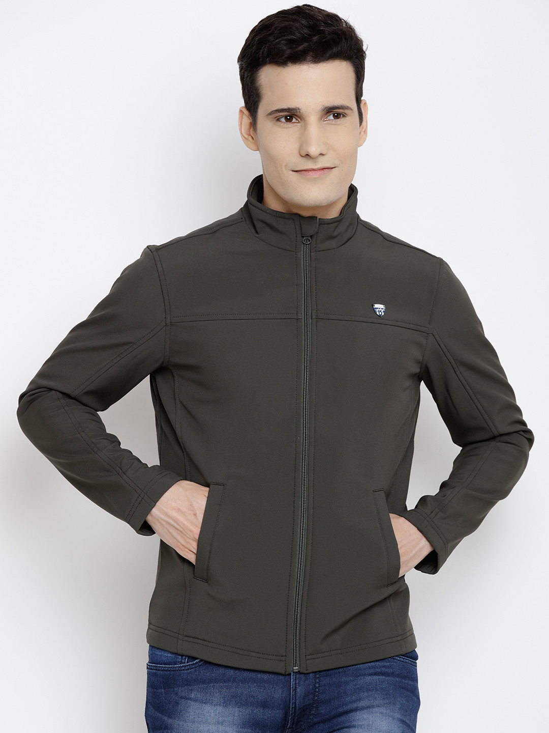 Buy John Players Men Olive Green Solid Tailored Jacket - Jackets for ...