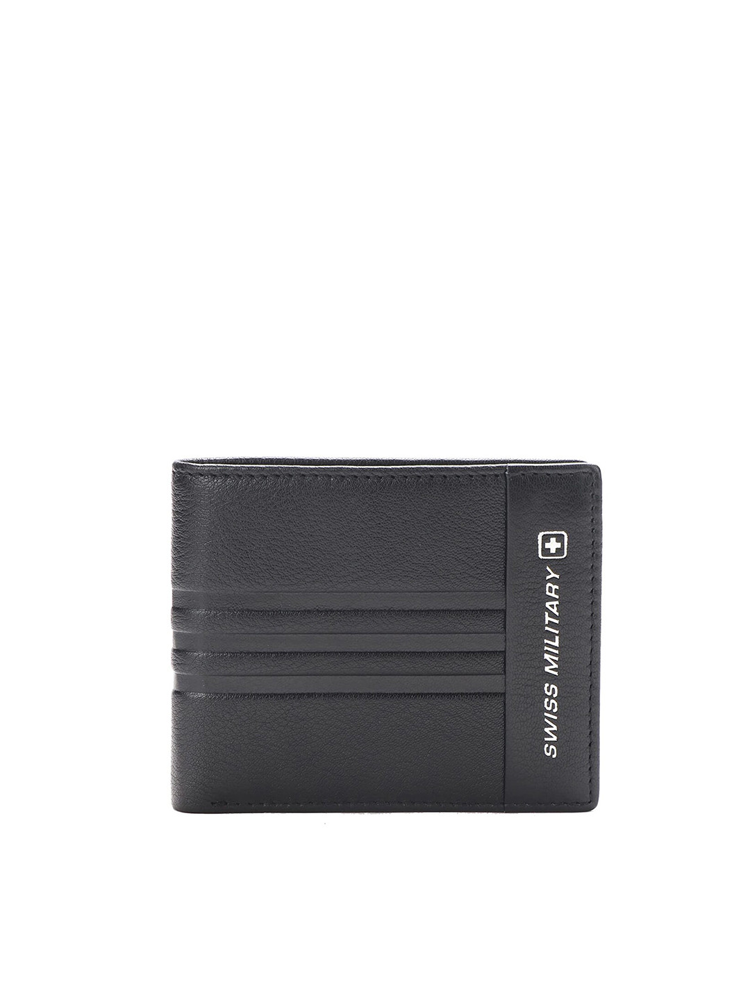 Buy SWISS MILITARY Men Black Leather Two Fold Wallet - Wallets for Men ...