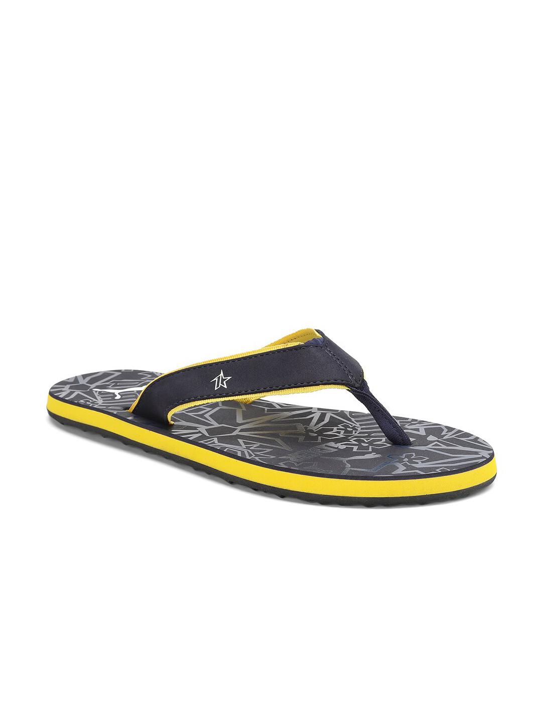 Buy Puma Men Navy Blue & Yellow Printed Puma X 1DER OKLA V3 Thong Flip ...