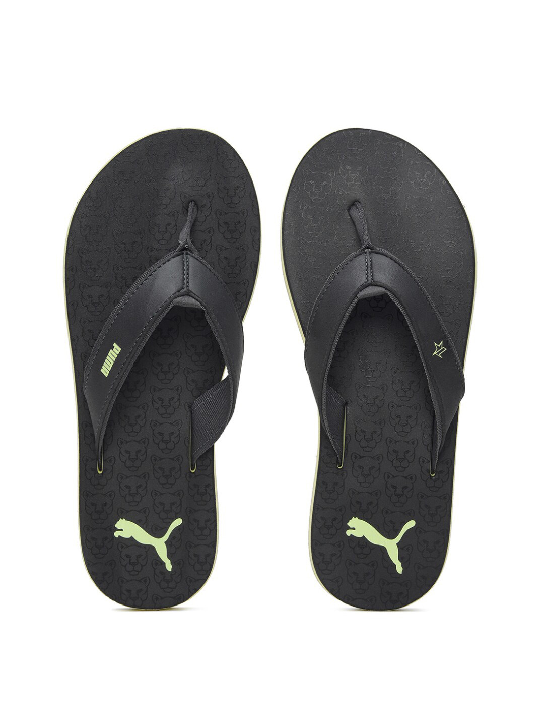 Buy Puma Men Grey & Green Puma X 1DER OKLA V2 Thong Flip Flops - Flip ...