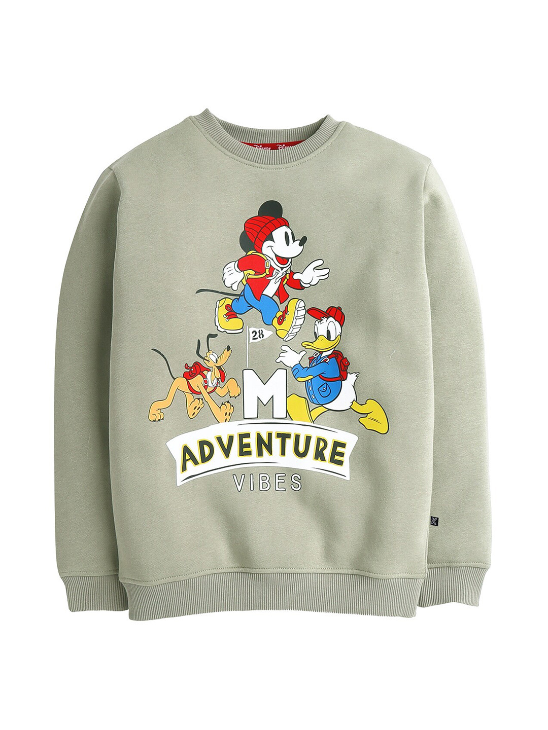 Buy KINSEY Boys Khaki Printed Fleece Sweatshirt - Sweatshirts for Boys ...