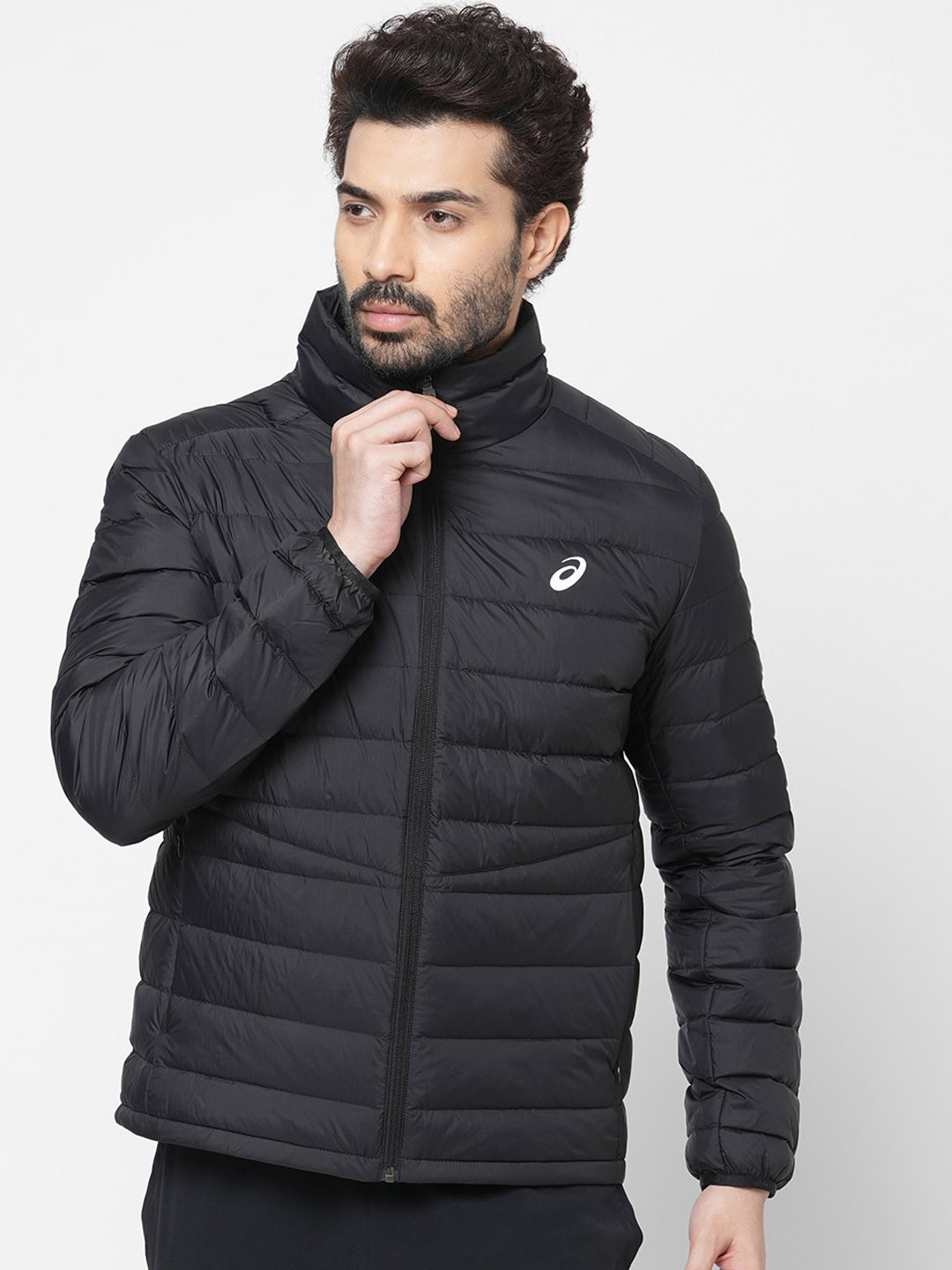 Buy ASICS Men Black Training Or Gym Lightweight Puffer Jacket - Jackets ...