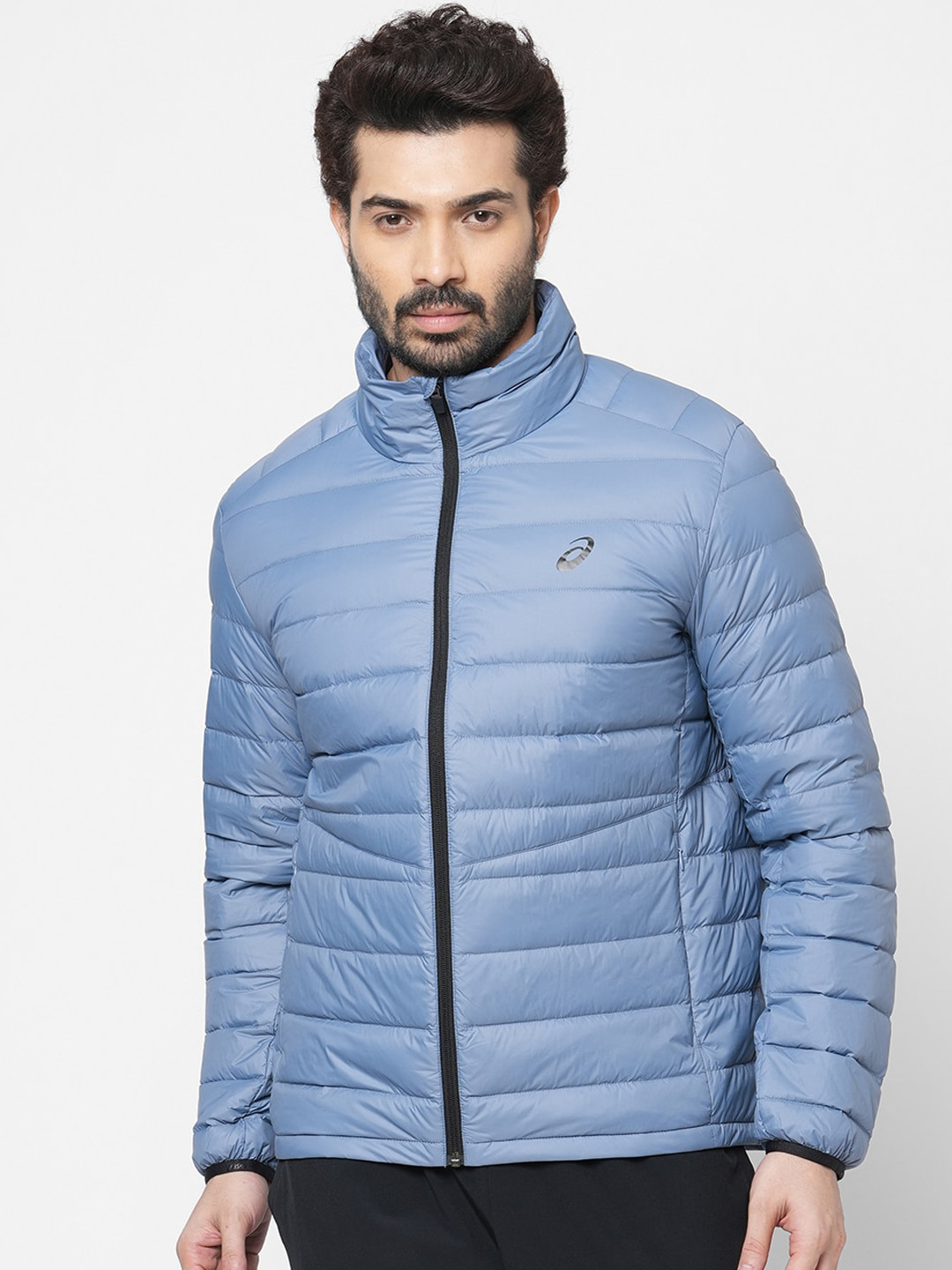 Buy ASICS Men Blue Training Or Gym Lightweight Open Front Jacket ...