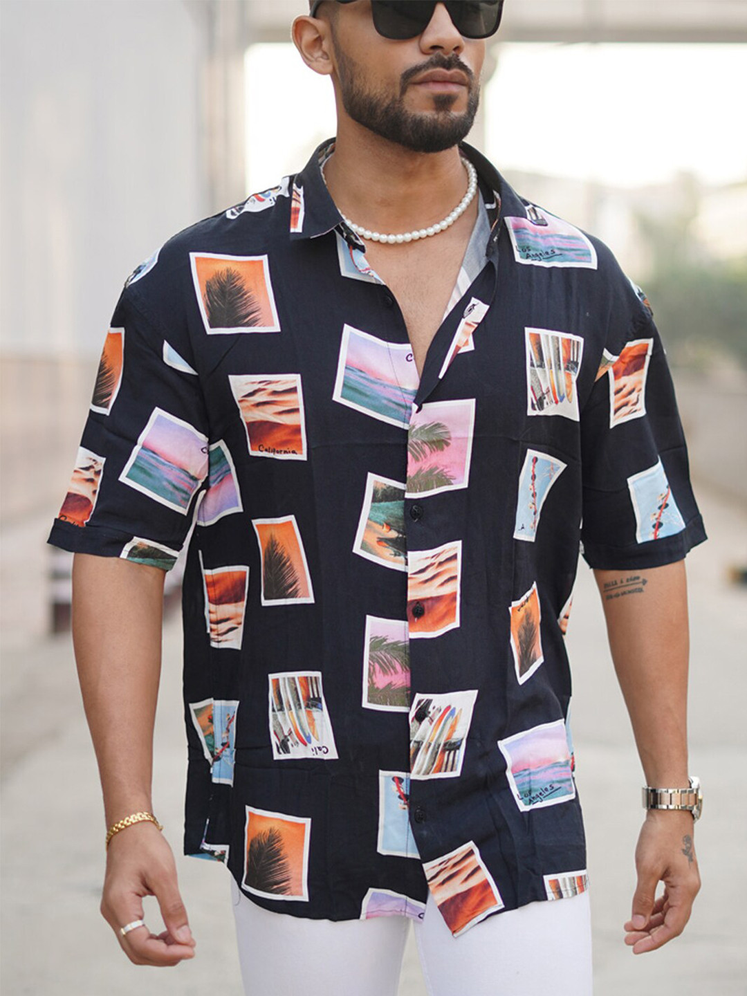 Buy Powerlook Men Slim Fit Printed Casual Shirt - Shirts for Men ...