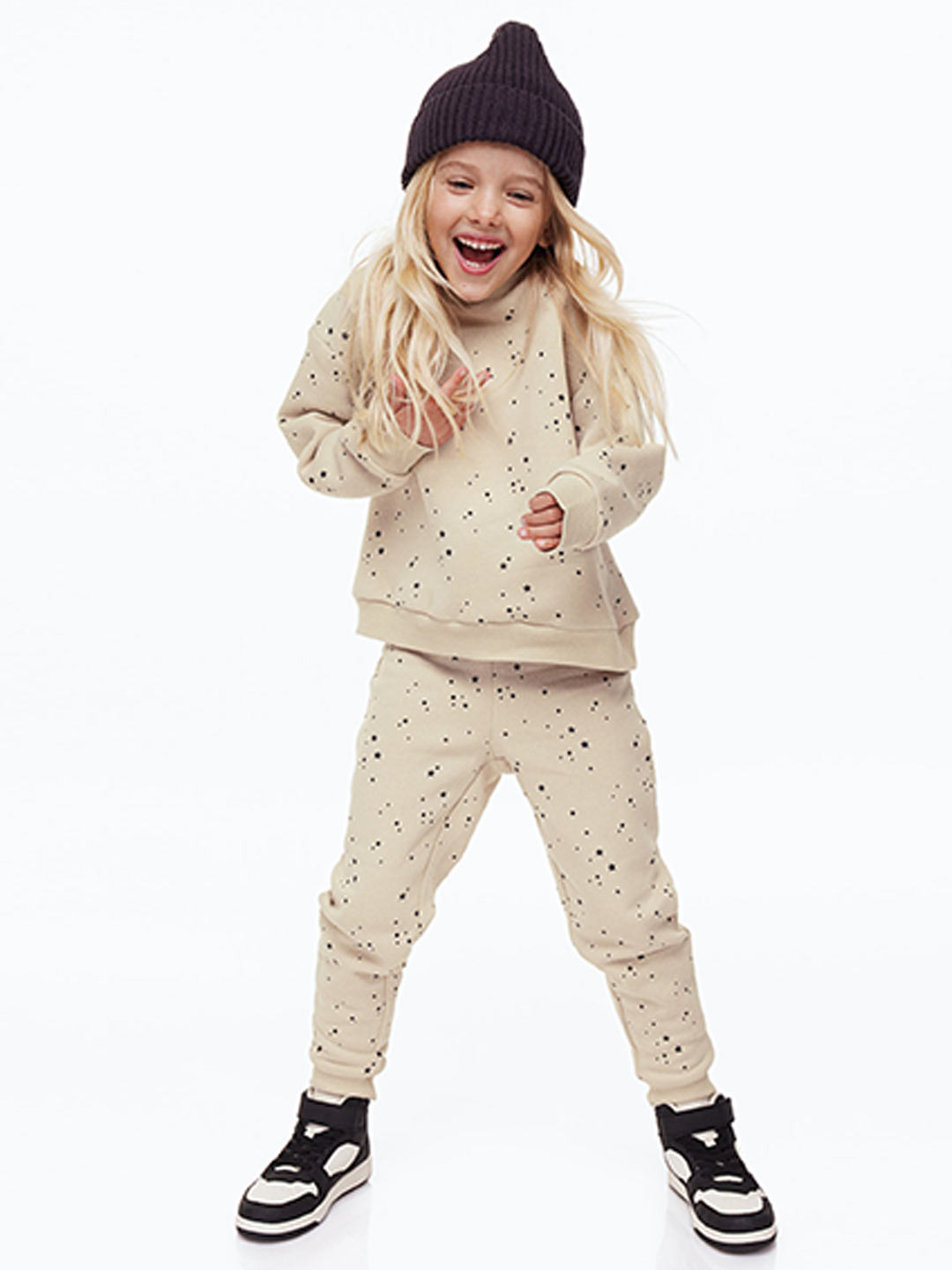 Buy H&M Kids Girls Beige 2 Piece Sweatshirt Set - Clothing Set for ...