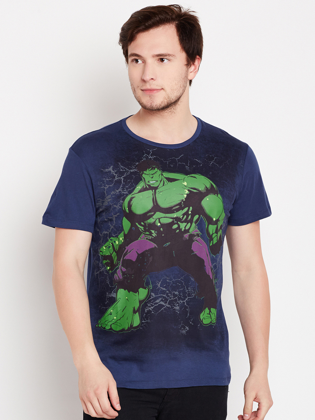 Buy Free Authority Hulk Featured Blue Tshirt For Men - Tshirts for Men ...