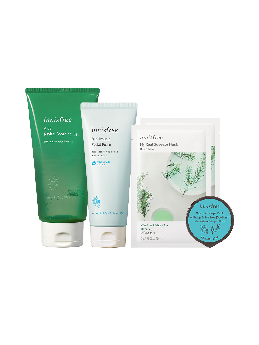Buy Innisfree No More Trouble Skin Care Set - Skin Care Gift Set for ...