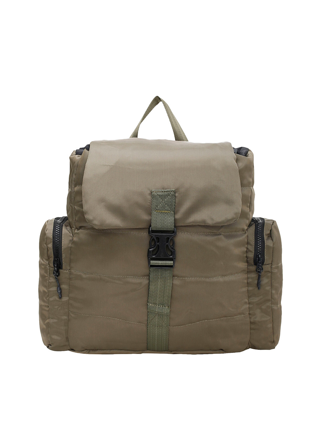 Buy Max Women Olive Green & Black Backpack - Backpacks for Women ...