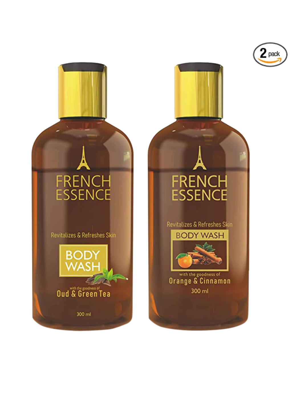 Buy FRENCH ESSENCE Set Of 2 Body Wash 600ml - Body Wash And Scrub for ...