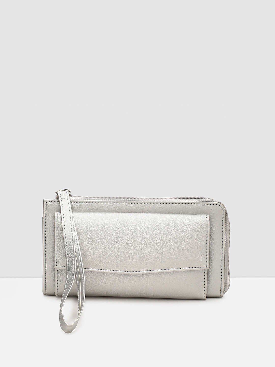 Buy Max Women Silver Toned PU Envelope - Wallets for Women 20779616 ...