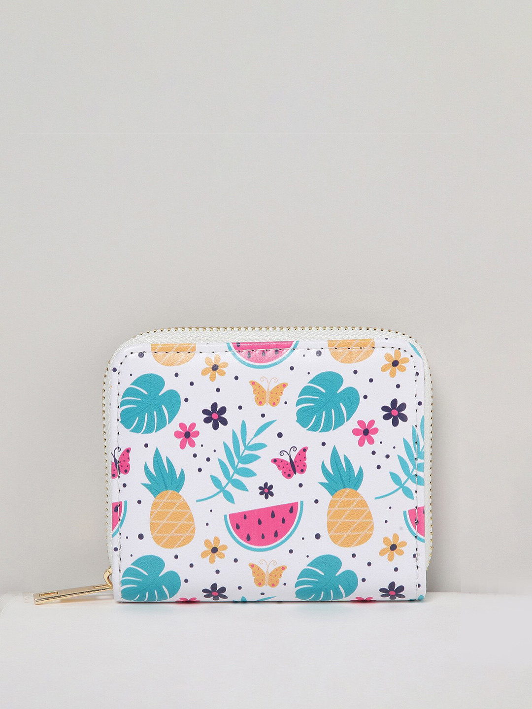 Buy Max Women White & Blue Printed Zip Around Wallet - Wallets for ...