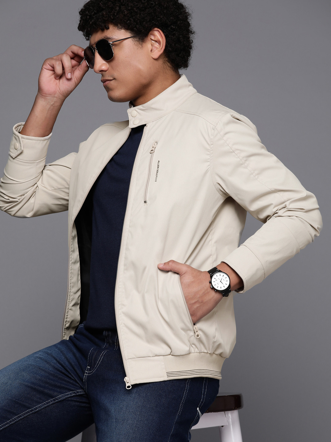 Buy Allen Solly Men Long Sleeve Tailored Jacket - Jackets for Men ...