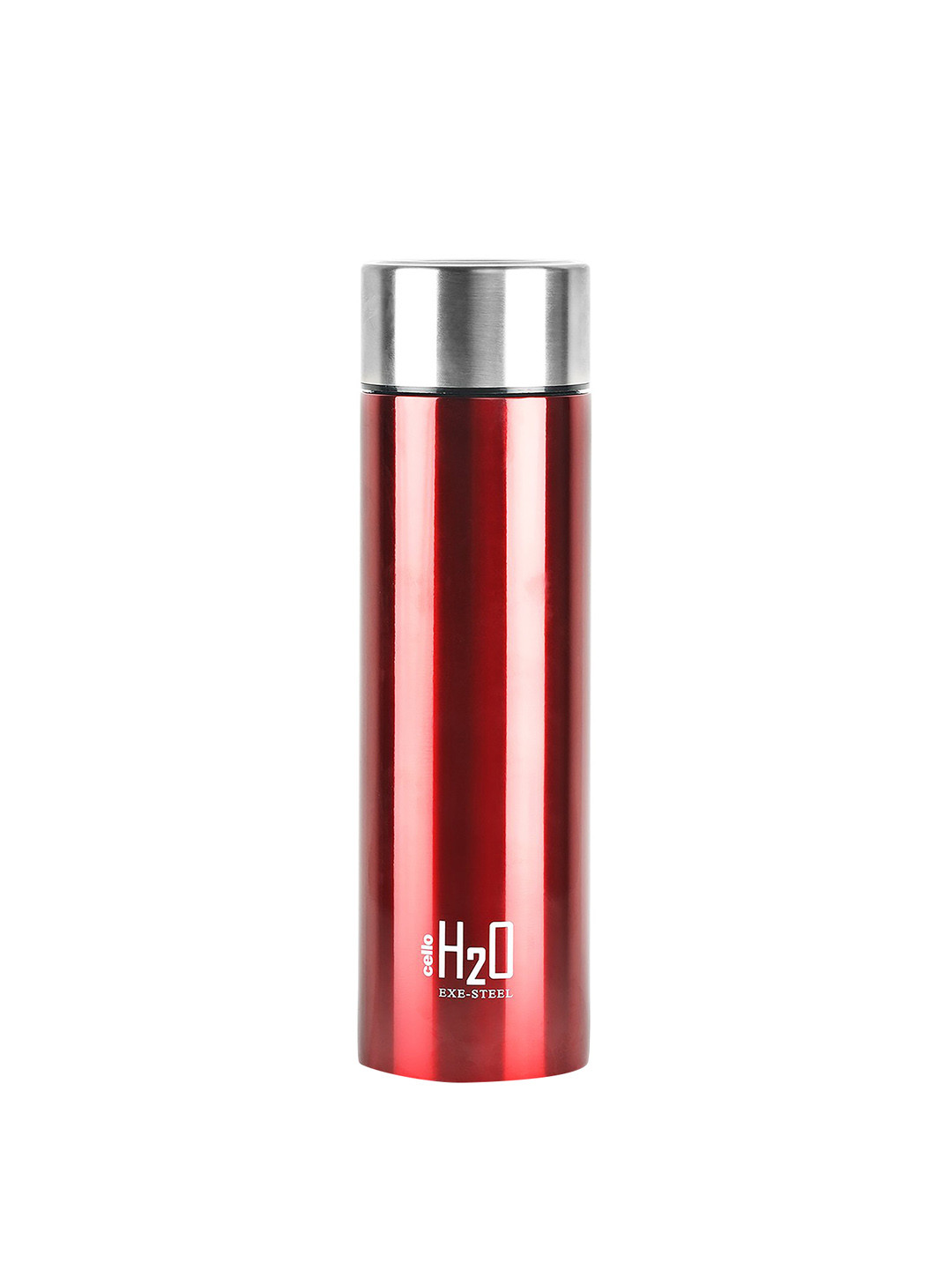 Buy Cello Red & Silver Toned H2O Exe Stainless Steel Water Bottle 1L ...