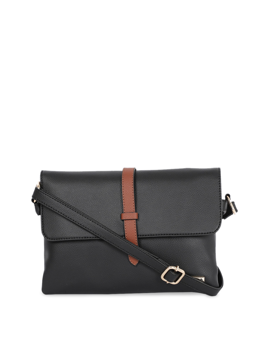 Buy Fastrack Black PU Structured Sling Bag - Handbags for Women ...