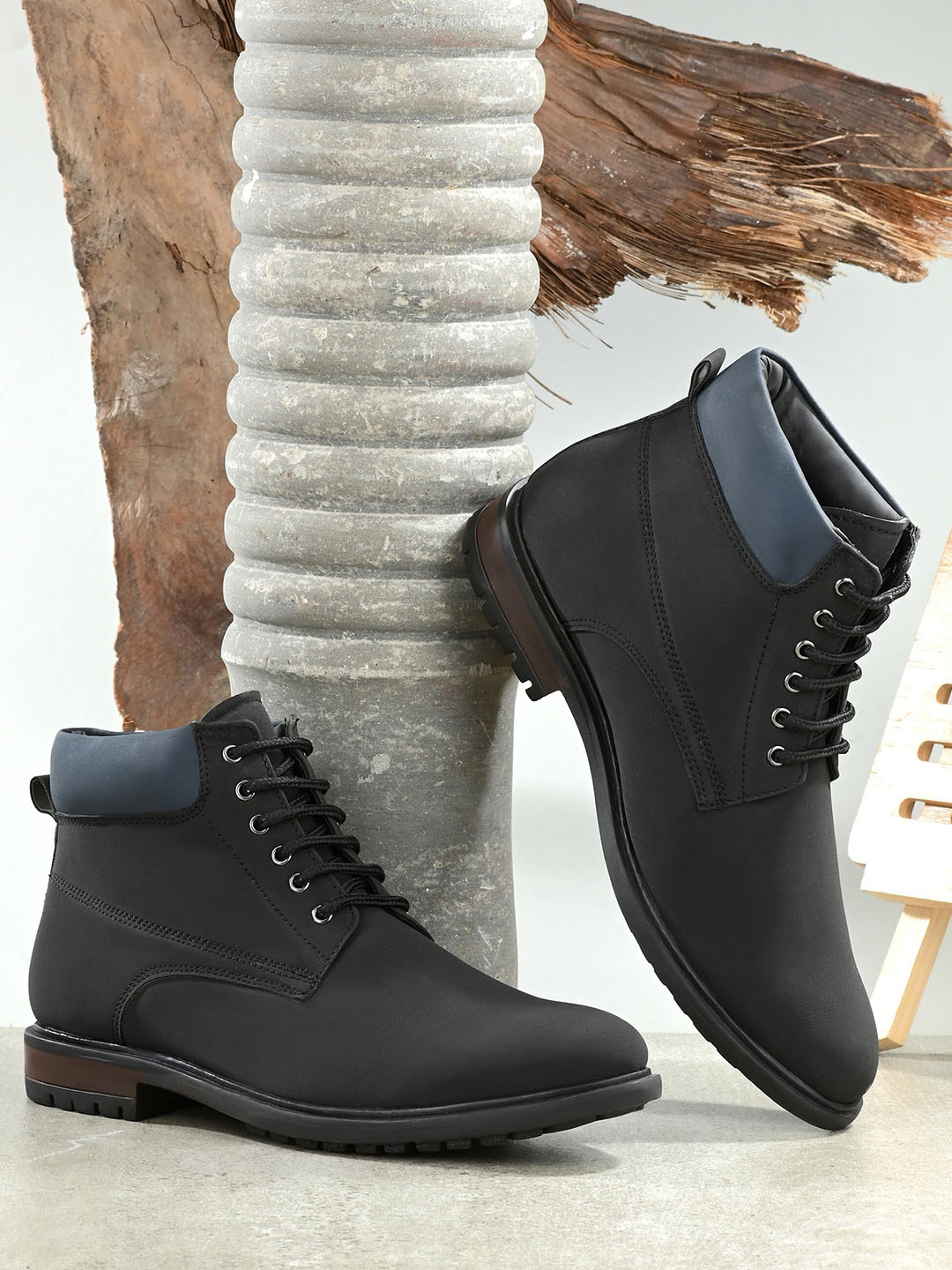 Buy Roadster Men Black Solid Regular Boots - Boots for Men 20790398 ...