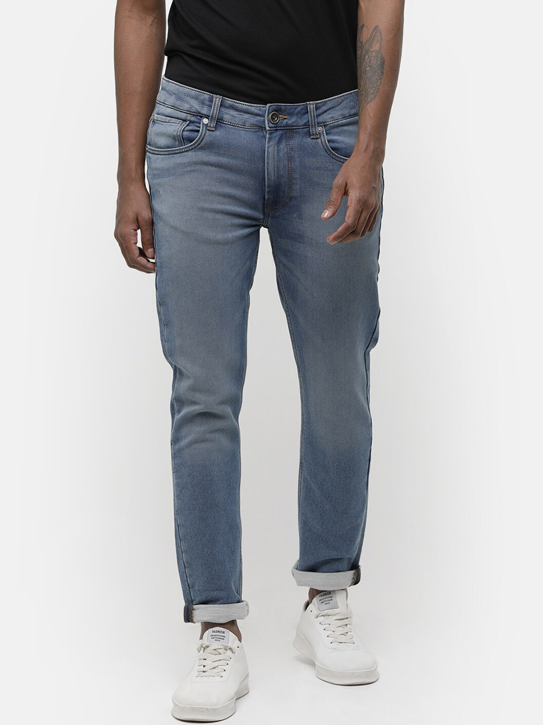 Buy Voi Jeans Men Blue Skinny Fit Heavy Fade Jeans - Jeans for Men ...