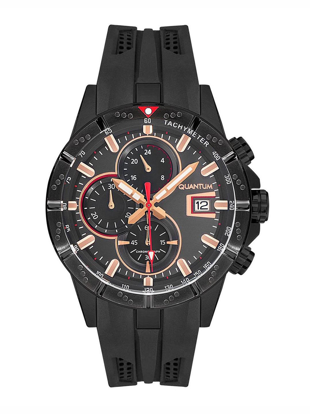 Buy Quantum Men Black Brass Dial & Black Straps Analogue Chronograph ...