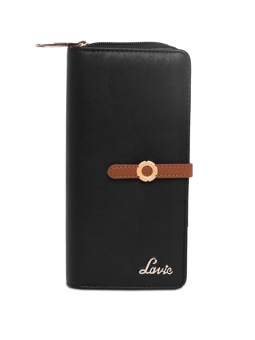 Buy Lavie Women Black Zip Around Wallet - Wallets for Women 20803616 ...