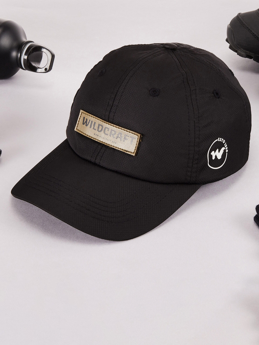Buy Wildcraft Adults Black & Brown Brand Printed Cotton Baseball Cap ...